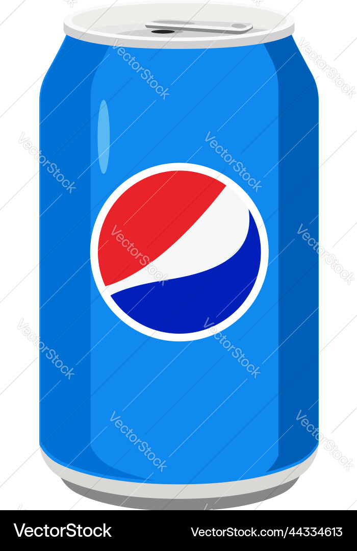 Blue pepsi can on a white background Royalty Free Vector