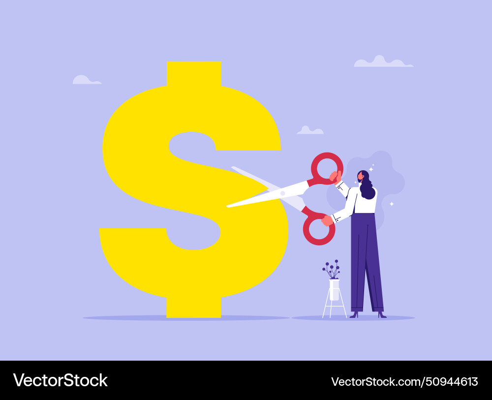Cost reduction management concept Royalty Free Vector Image