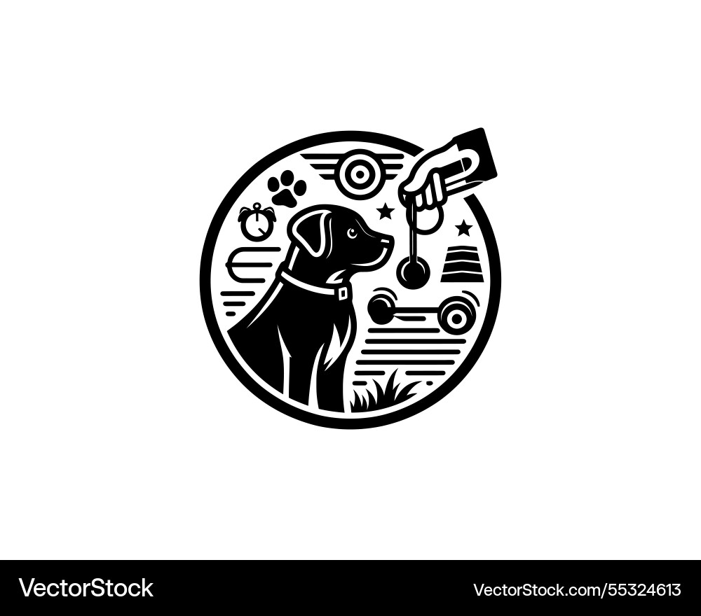 Dog logo design icon symbol Royalty Free Vector Image
