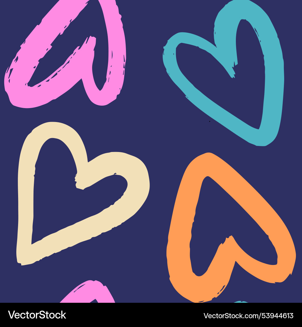 Graffiti neon hearts Royalty Free Vector Image