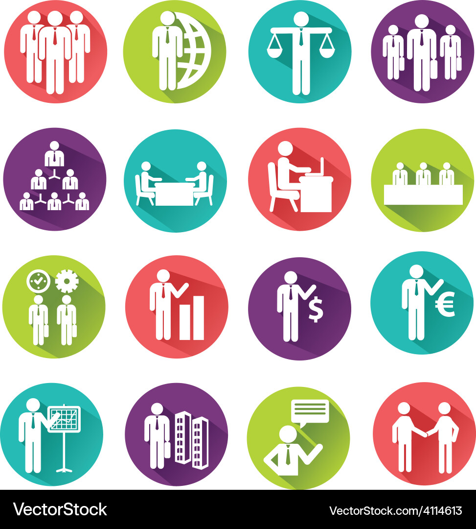 Human resources icons Royalty Free Vector Image