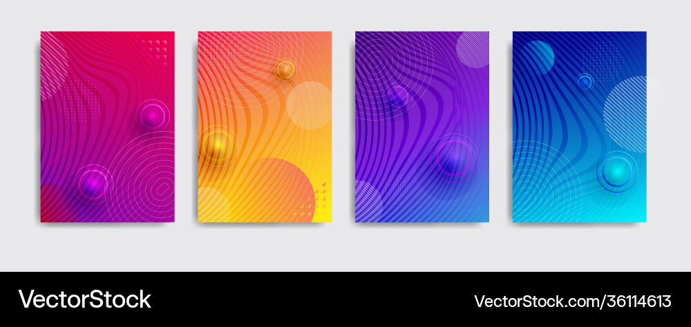 Modern Abstract Gradient Covers Royalty Free Vector Image