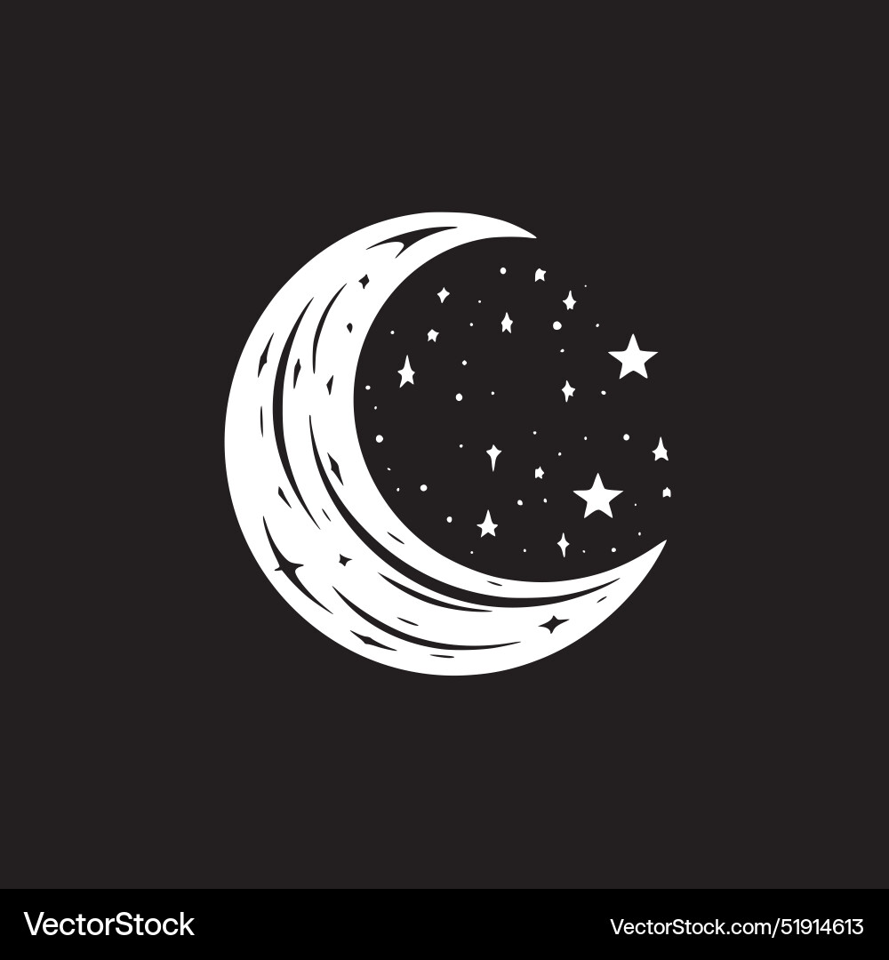 Moon - minimalist and simple silhouette Royalty Free Vector