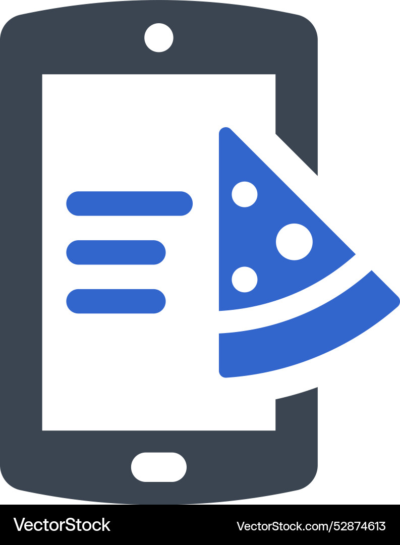 Online food order icon Royalty Free Vector Image