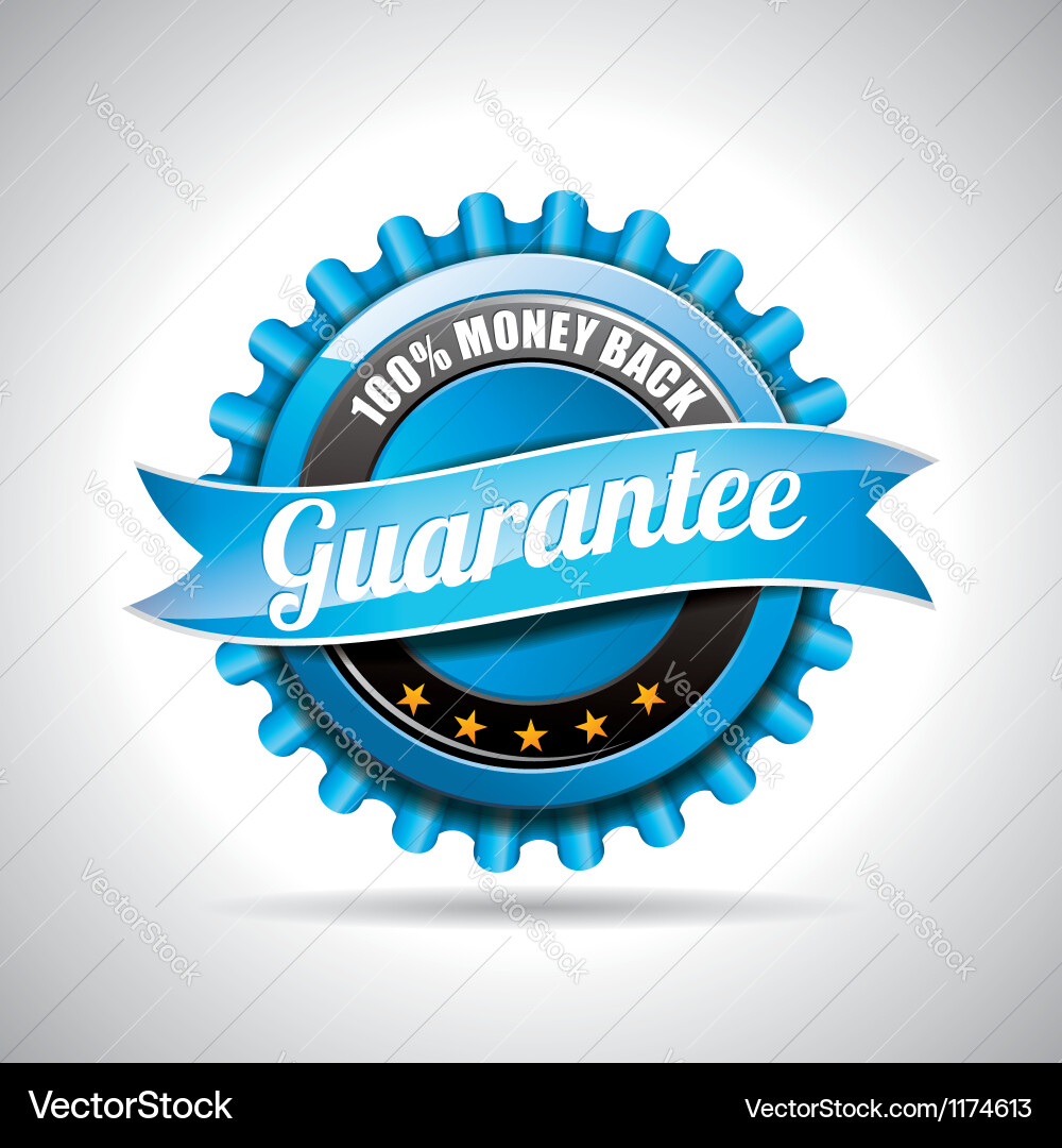 Shiny Guarantee Labels Royalty Free Vector Image