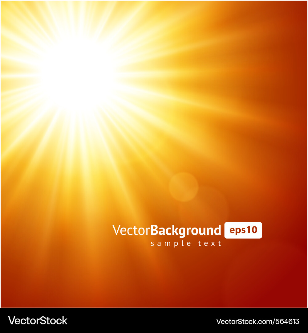 Sun with lens flare Royalty Free Vector Image - VectorStock