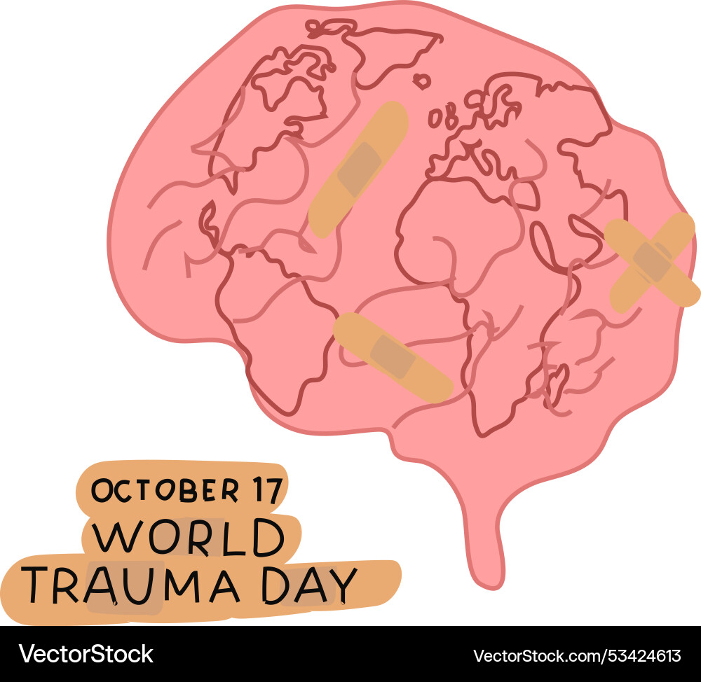 World trauma day Royalty Free Vector Image - VectorStock
