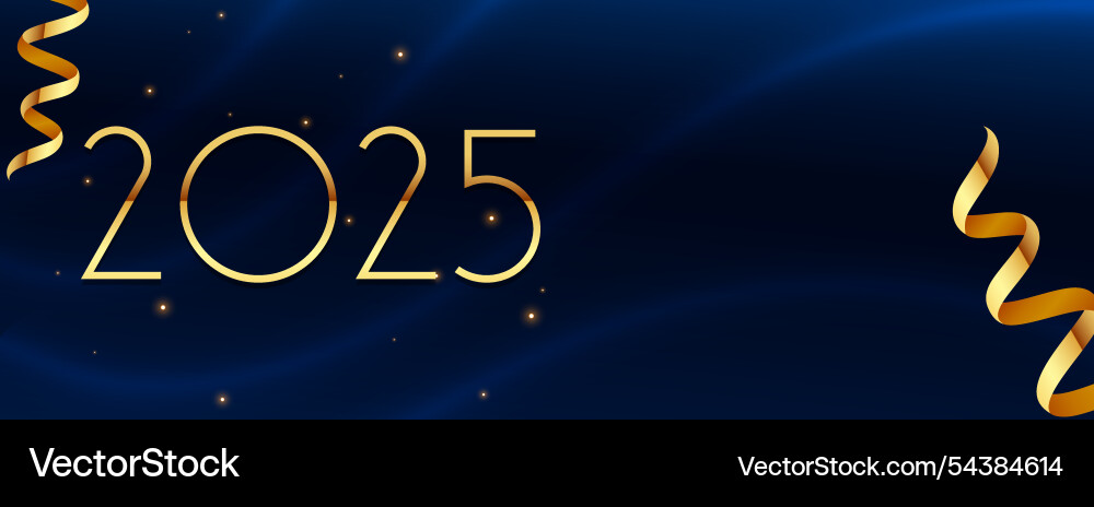 2025 new year event banner with text space Vector Image