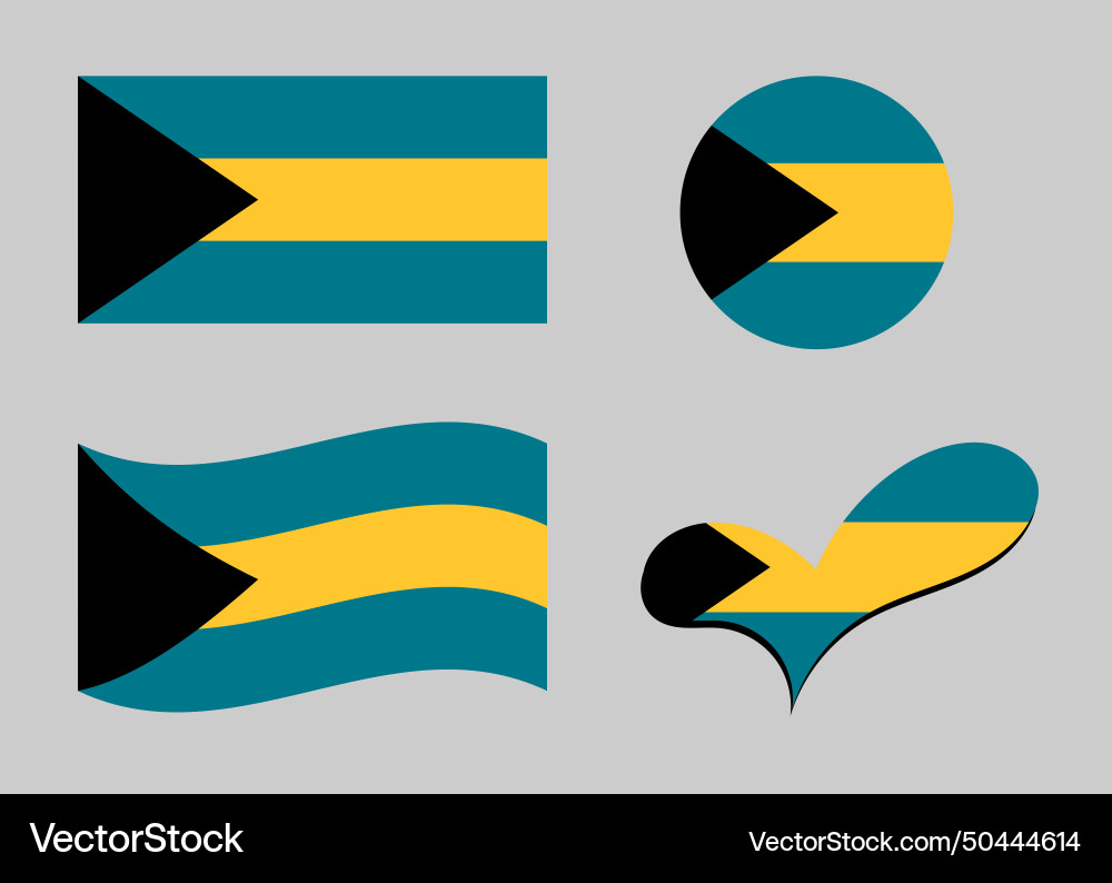 Bahamas flag Royalty Free Vector Image - VectorStock