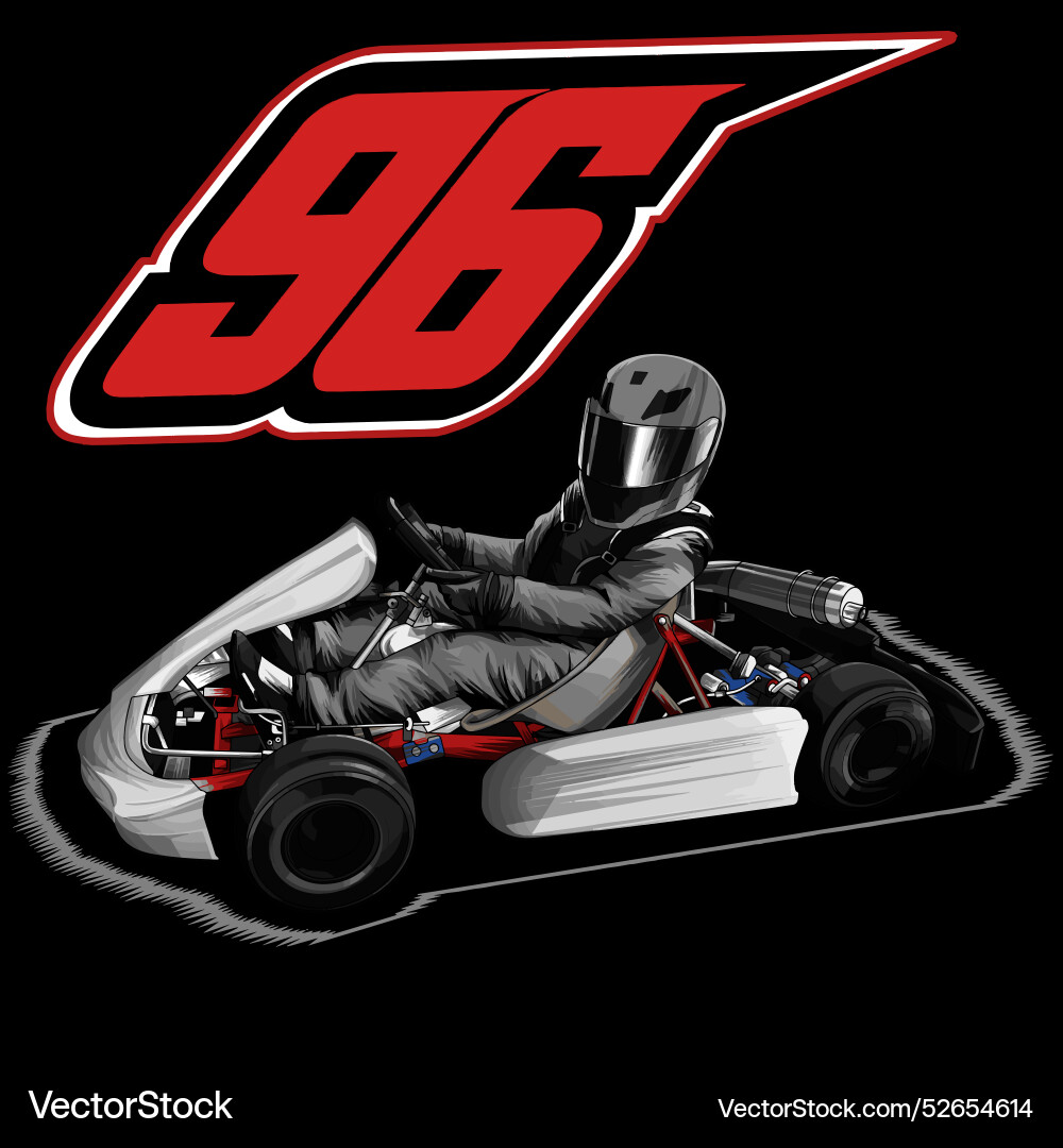 Black drag racing car with red strip Royalty Free Vector