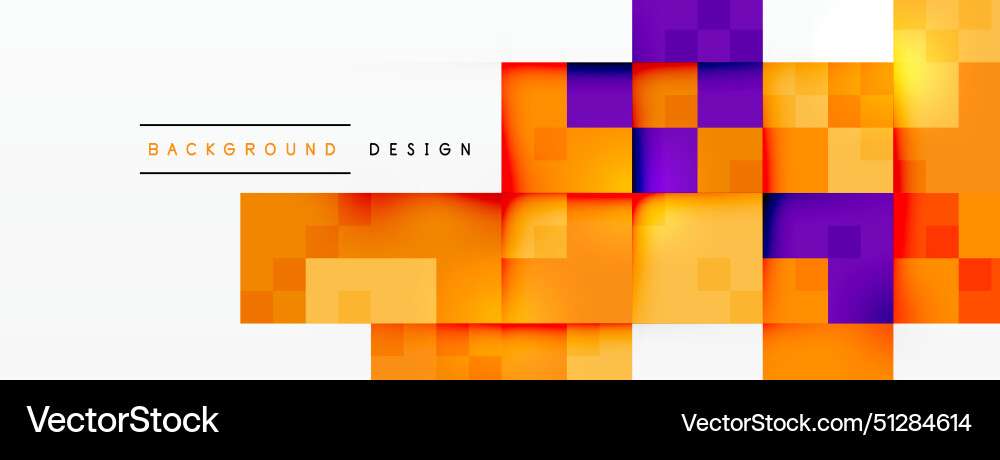Colorfulness with orange and purple rectangles Vector Image