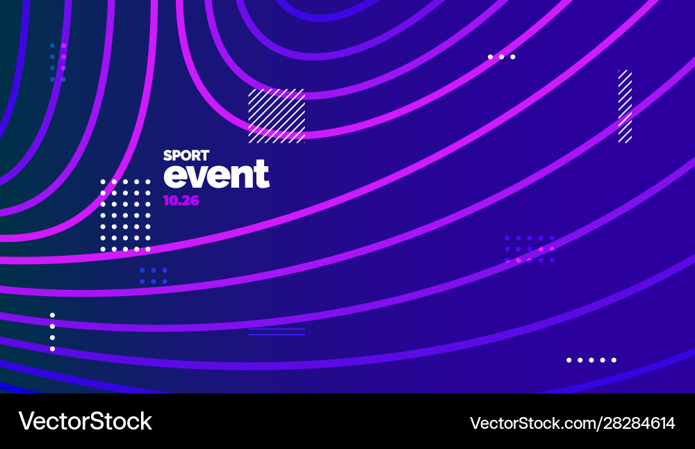 Dynamic Event Poster Template Royalty Free Vector Image