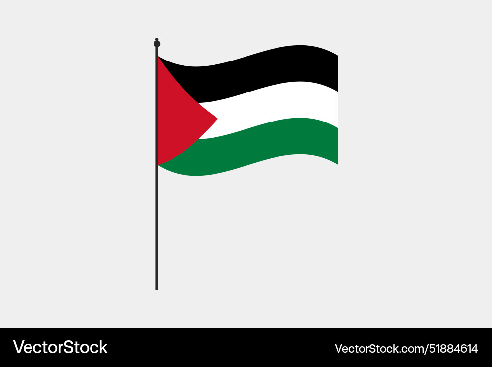 Flag of palestine Royalty Free Vector Image - VectorStock
