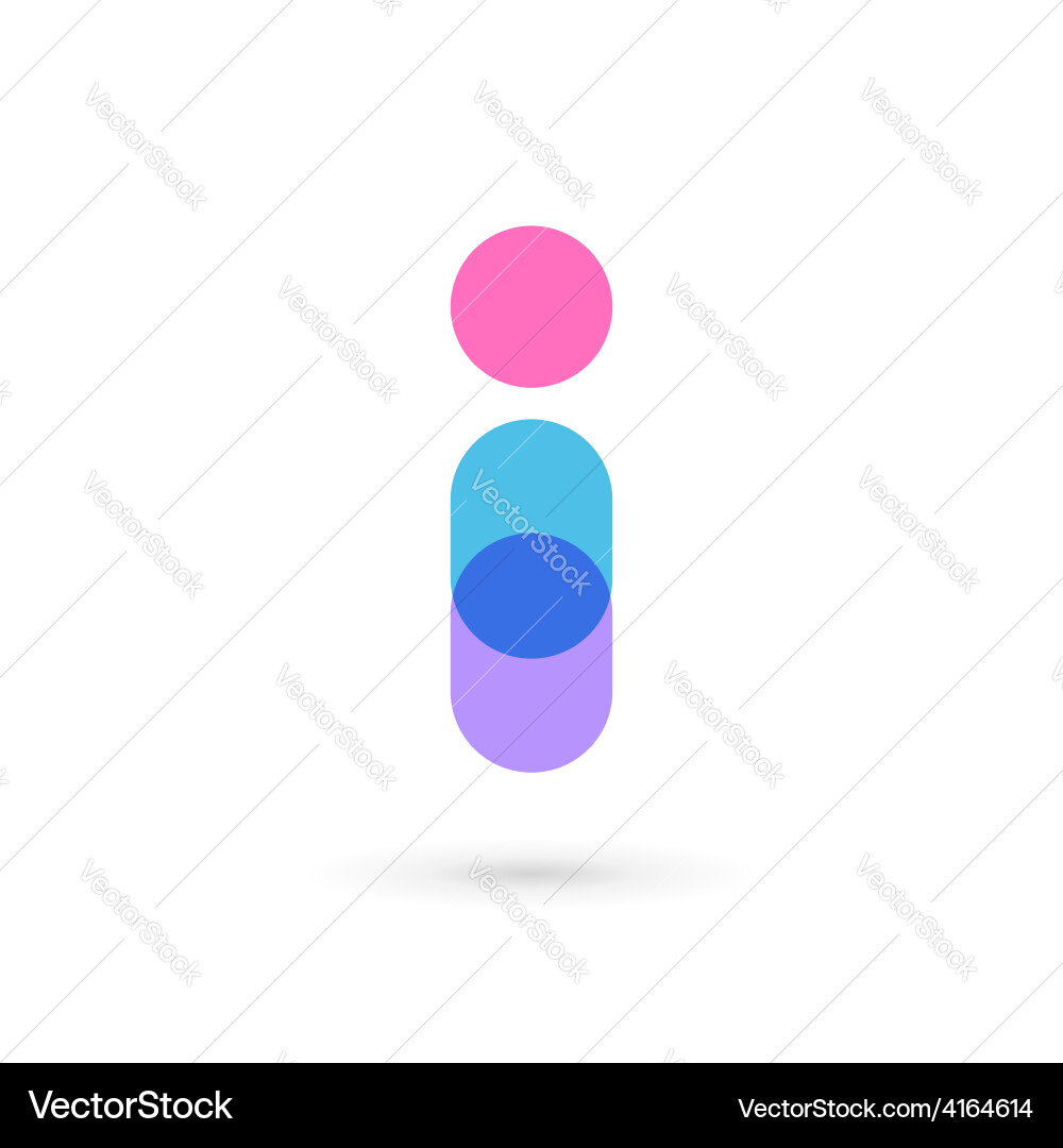 Letter i logo icon design template elements Vector Image