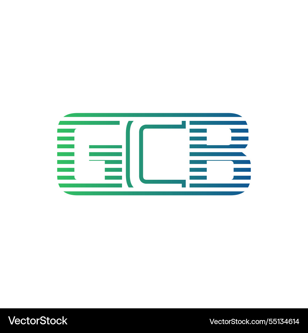 Modern gcb logo design letter minimalist Vector Image