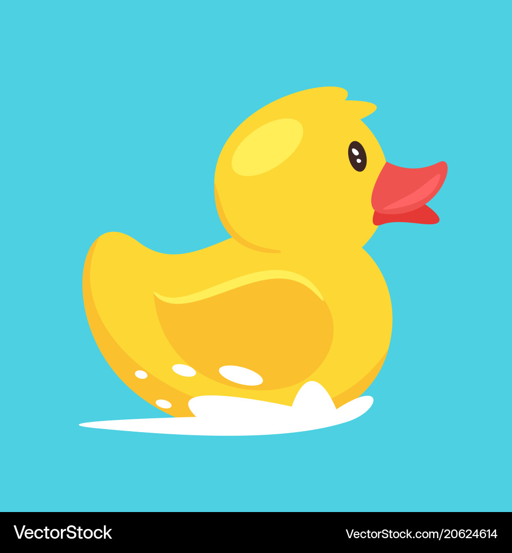 Yellow rubber duck Royalty Free Vector Image - VectorStock