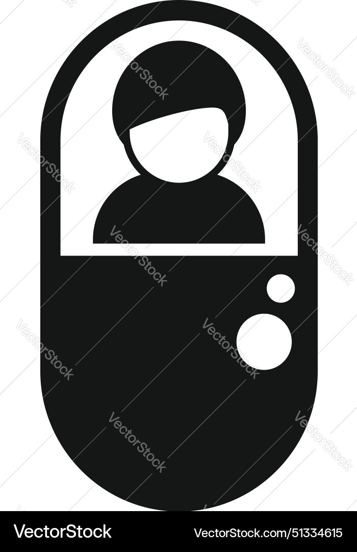 A sleek black and white icon representing front Vector Image