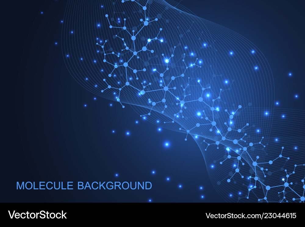 Abstract medical background dna research molecule Vector Image