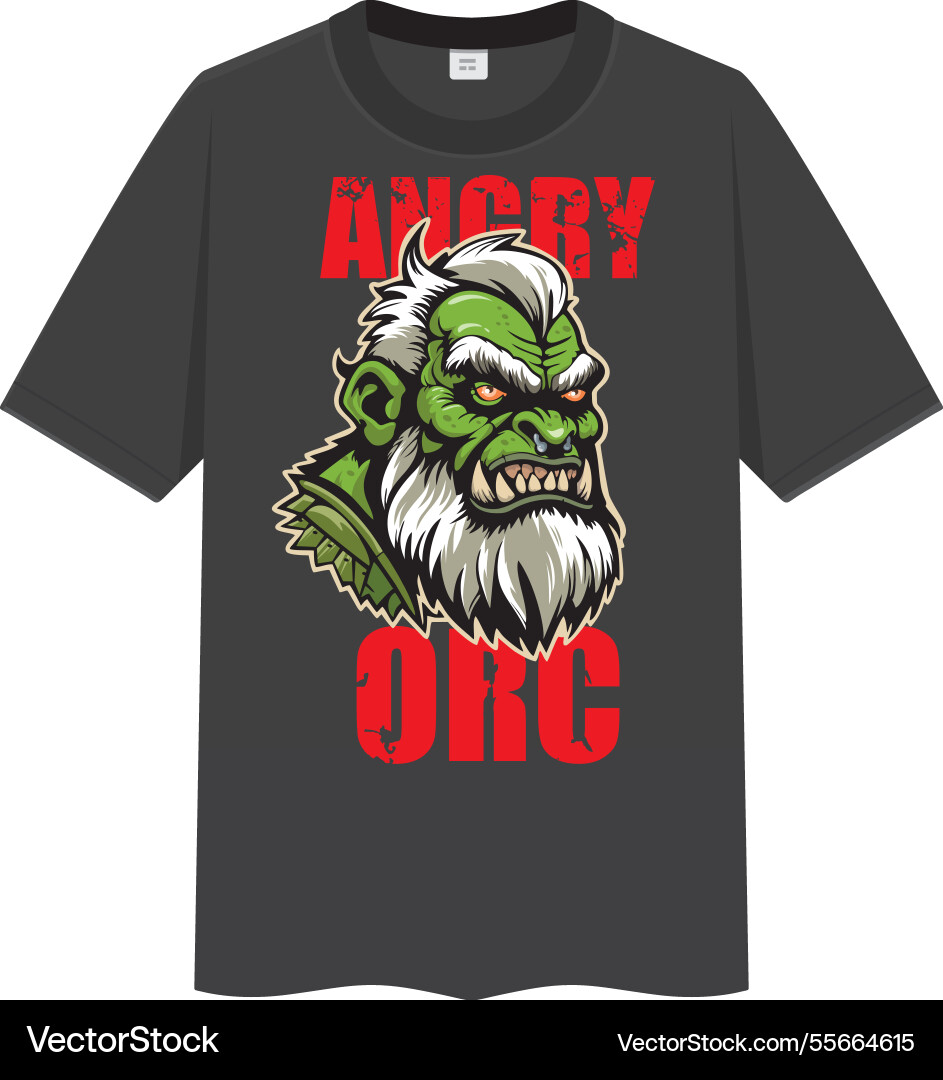 Angry orc Royalty Free Vector Image - VectorStock