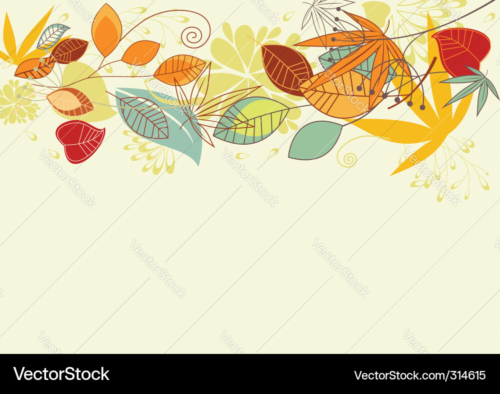 Autumn leaves background Royalty Free Vector Image