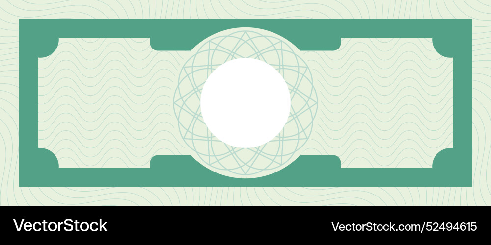 Banknote template with guilloche pattern Vector Image