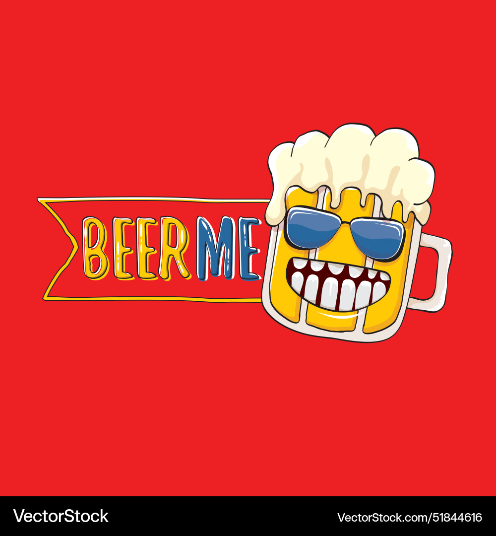 Beer me concept or summer Royalty Free Vector Image