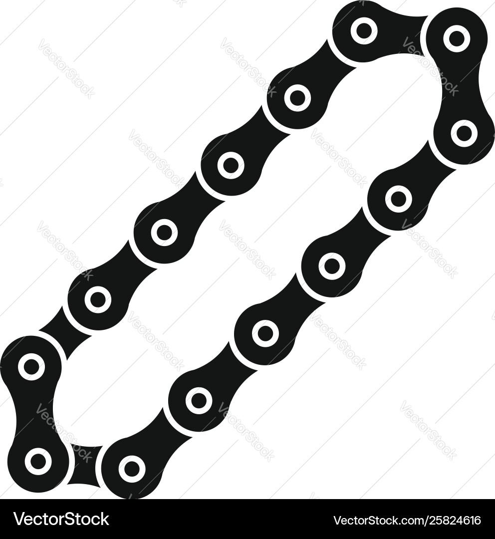 Bike chain icon simple style Royalty Free Vector Image