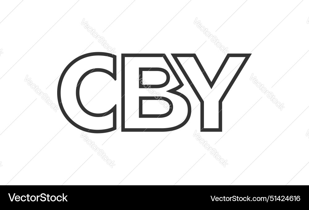 Cby logo design template with strong and modern Vector Image