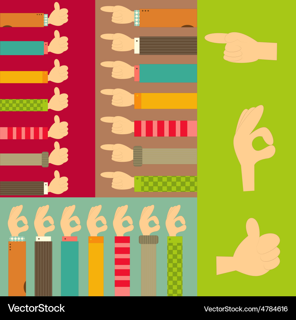 Gestures Royalty Free Vector Image - VectorStock