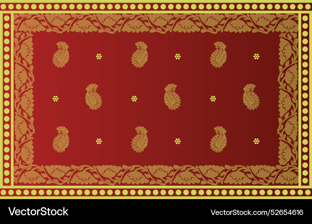 Indian ethnic sari design which is originated Vector Image