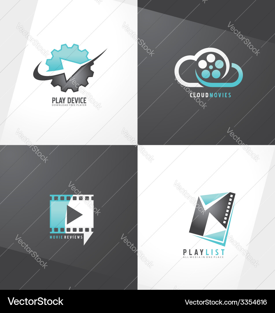 Movie logo designs Royalty Free Vector Image - VectorStock