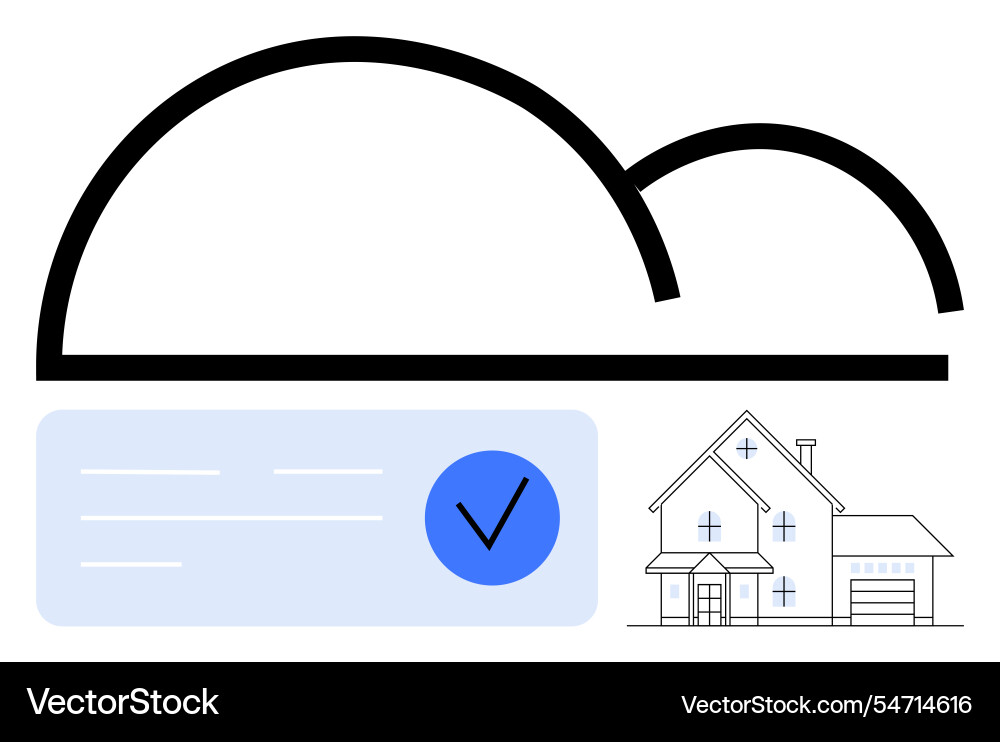 Secure cloud storage for real estate documents Vector Image