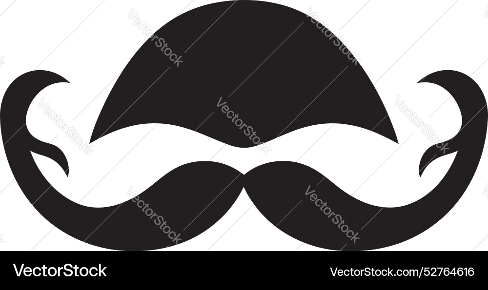 Whimsical wonder enchanting doodle moustache icon Vector Image