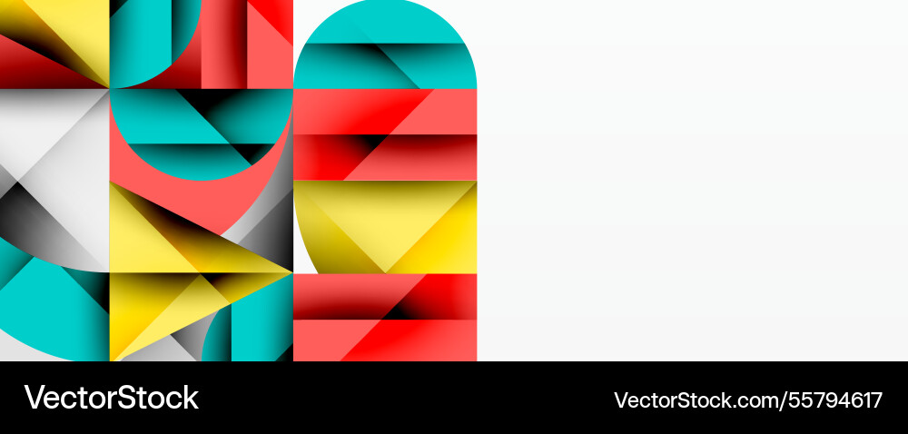Abstract geometric artwork with overlapping Vector Image