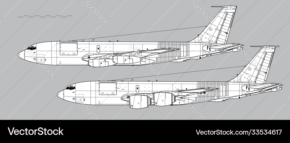 Boeing kc-135 stratotanker Royalty Free Vector Image
