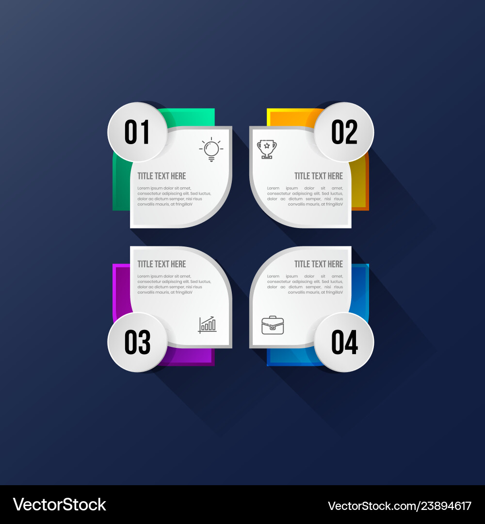 Color modern infographic with 3d table Royalty Free Vector
