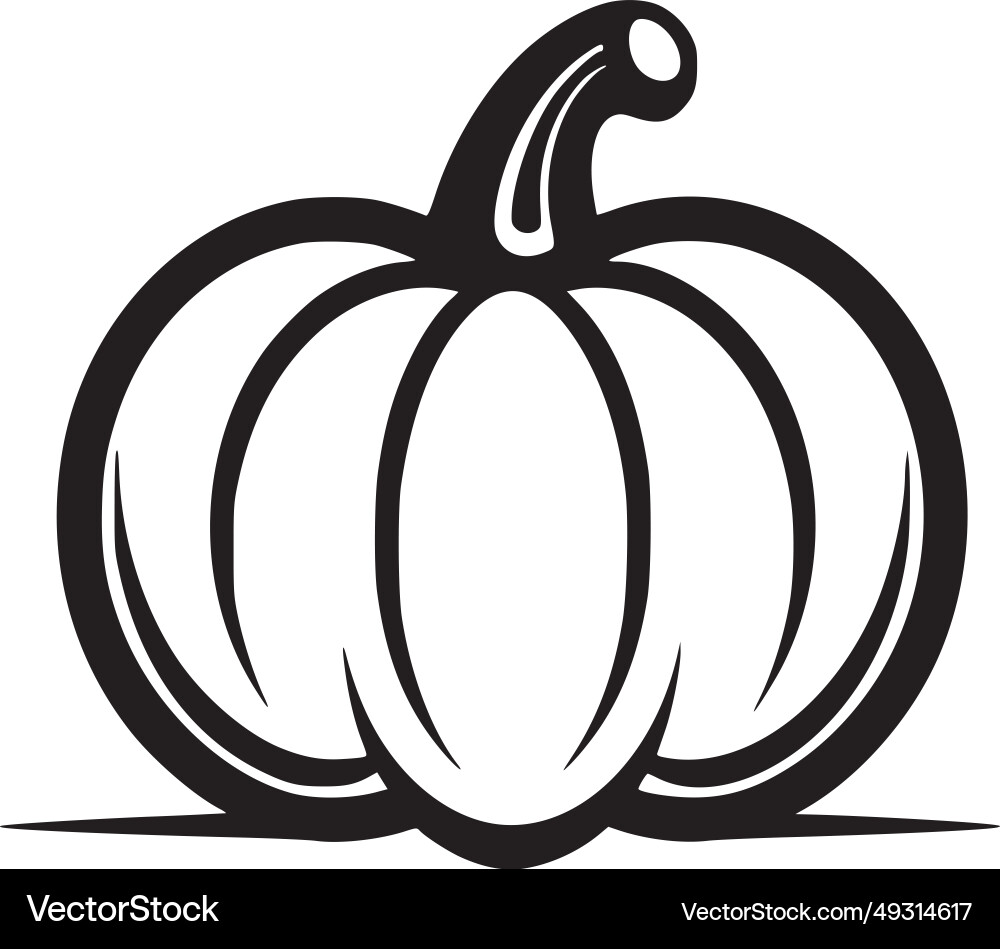 Elegant Pumpkin Silhouette Royalty Free Vector Image