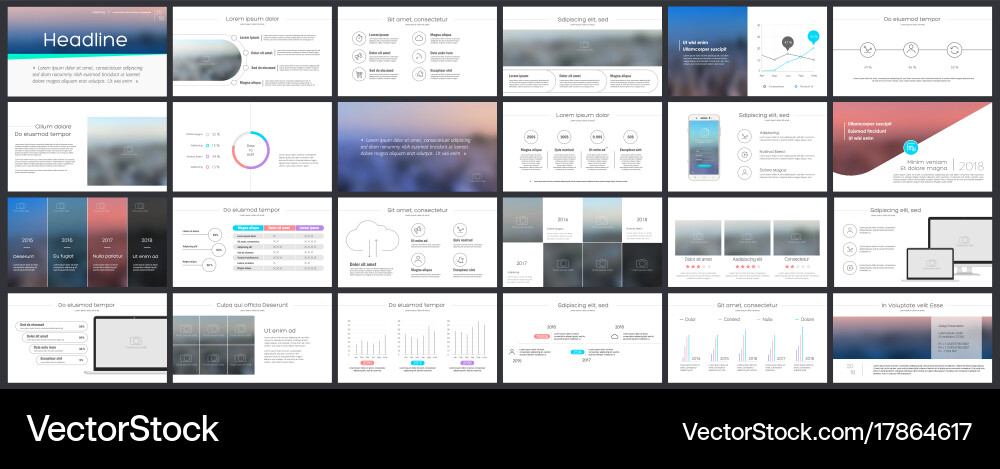 Elements for presentation templates Royalty Free Vector