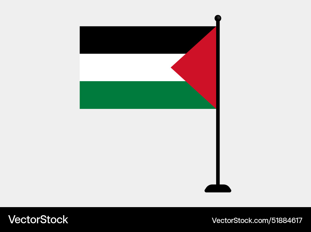 Flag of palestine Royalty Free Vector Image - VectorStock