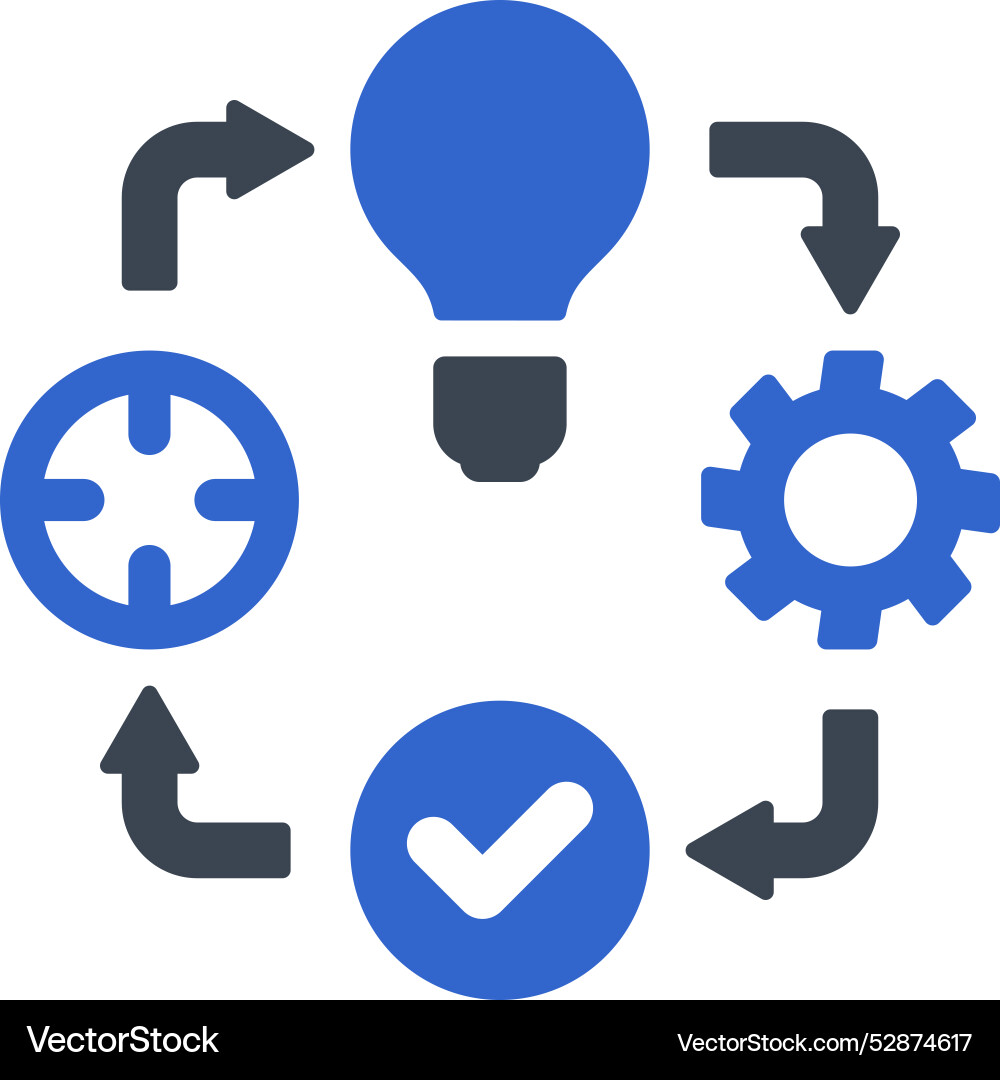Plan do check act icon Royalty Free Vector Image