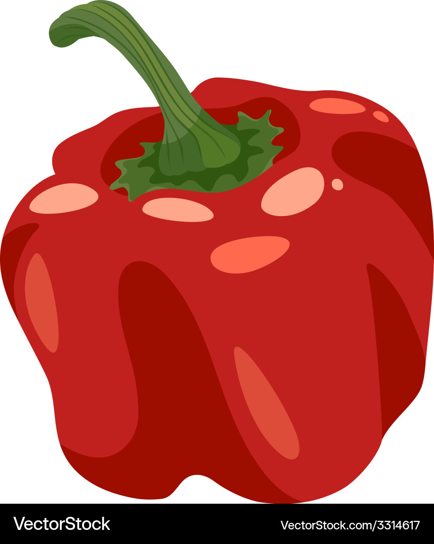 Red pepper vegetable cartoon Royalty Free Vector Image