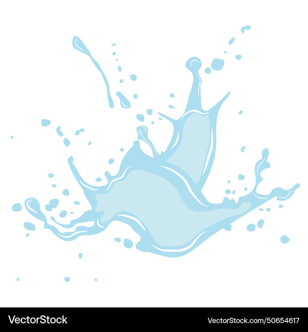 Round splash of spilled liquid on the surface Vector Image