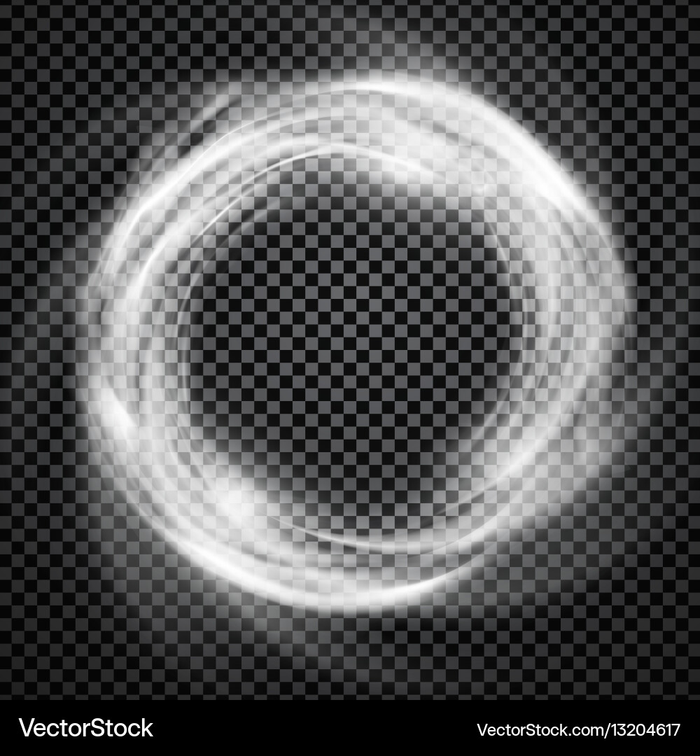 Smoke ring light effect with trasparency Vector Image