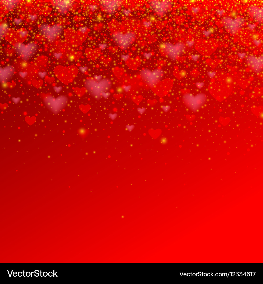 Valentines day background with red heart for your Vector Image