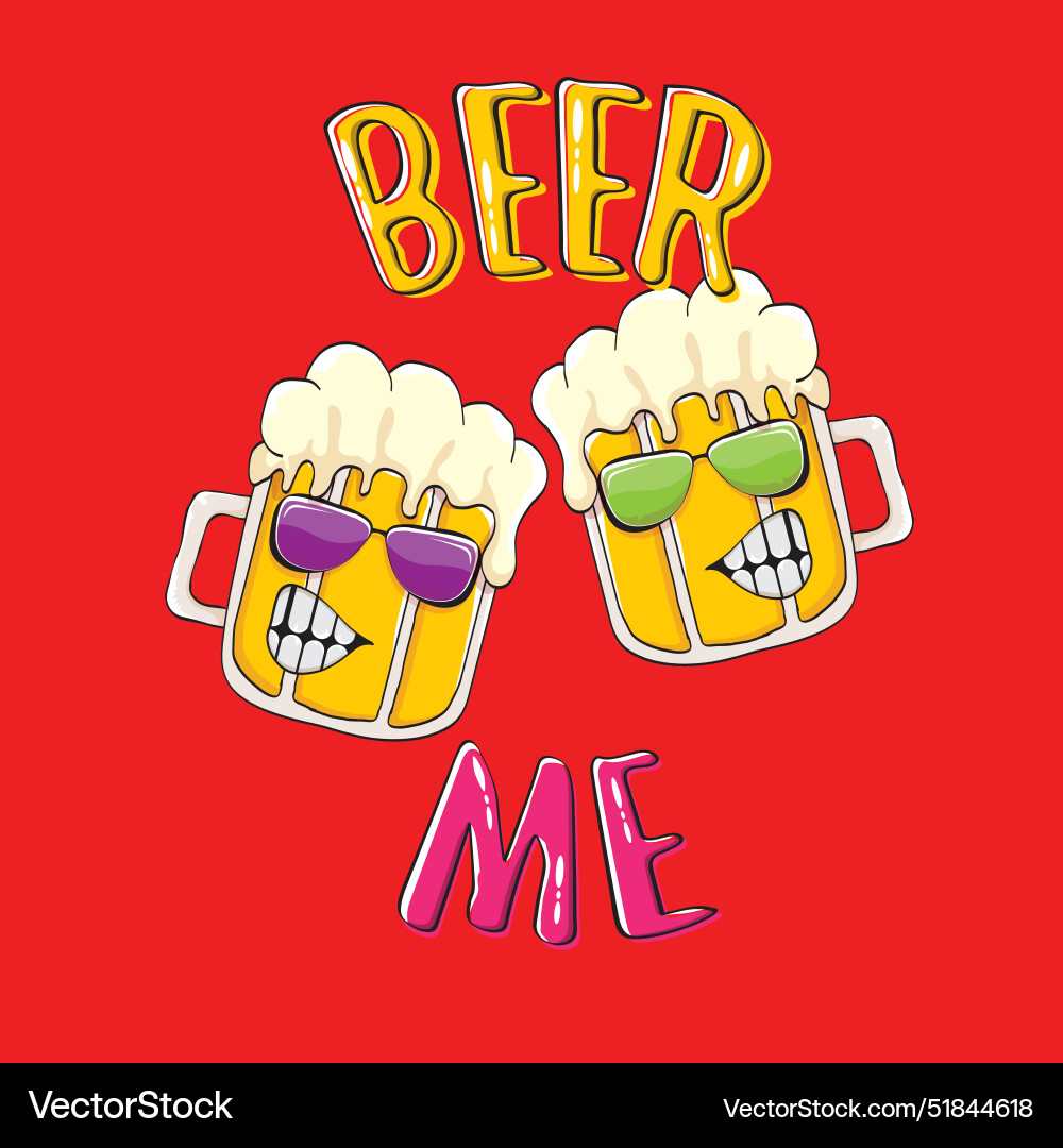 Beer me concept or summer Royalty Free Vector Image