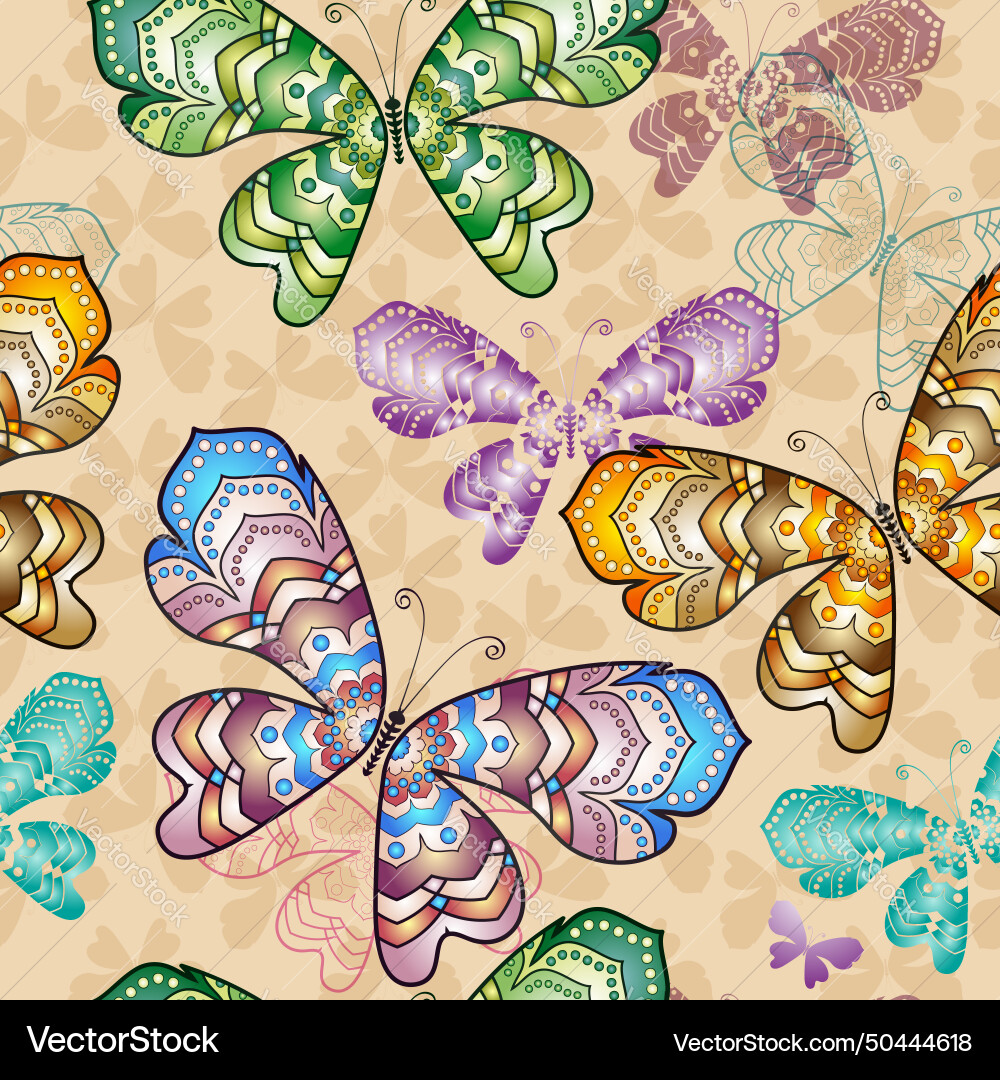 Bright spring seamless pattern with colorful Vector Image