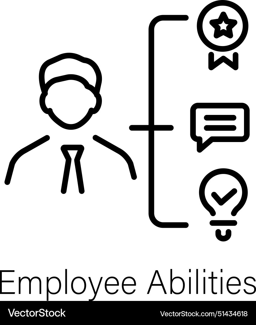 Employee abilities Royalty Free Vector Image - VectorStock