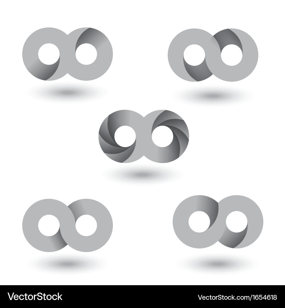 Infinity Loop Symbols Royalty Free Vector Image