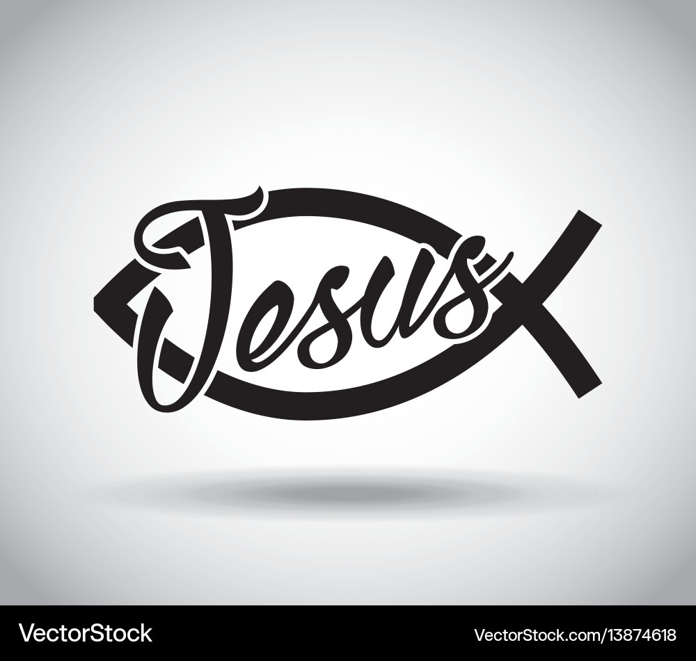 Jesus fish icon Royalty Free Vector Image - VectorStock
