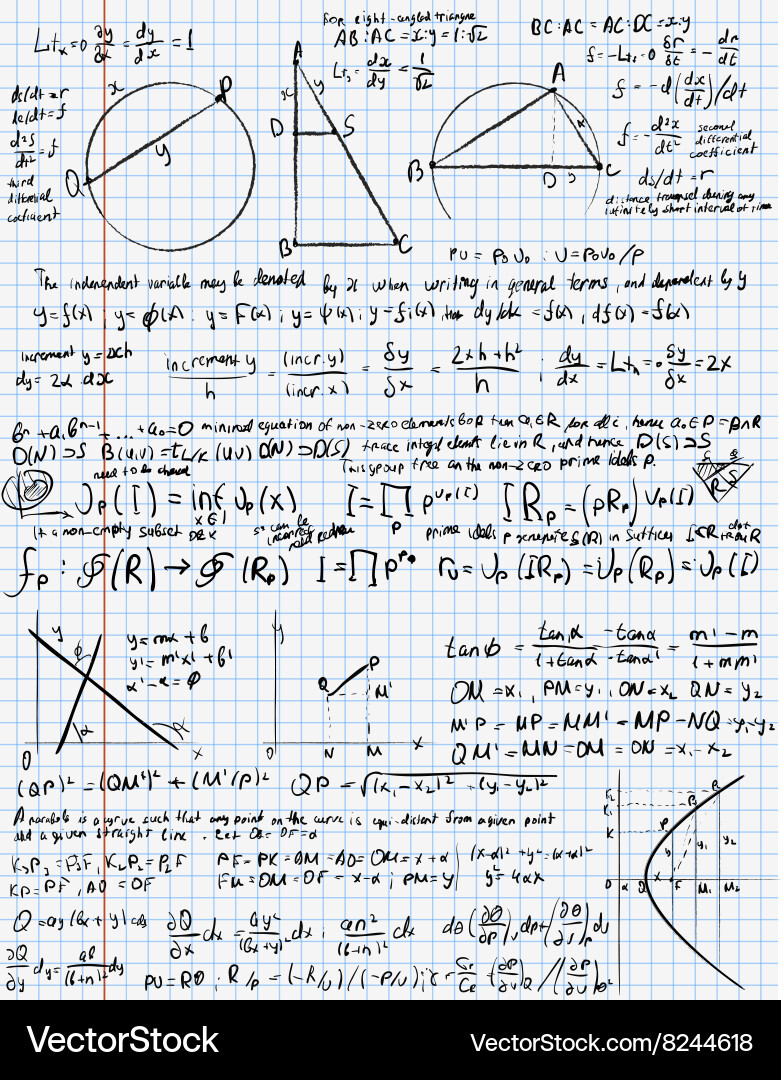 Maths background Royalty Free Vector Image - VectorStock